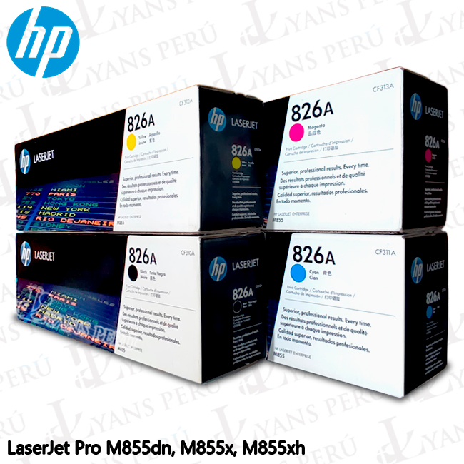 KIT COMPLETO HP (826A) COLORES PARA M855 ORIGINAL - Importaciones Lyans ...